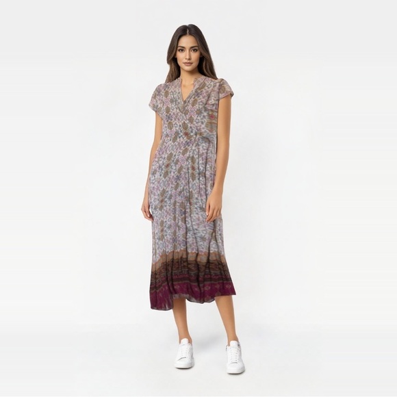 Patrons of Peace | Dresses | Patrons Of Peace Cream Floral Boho Wrap ...